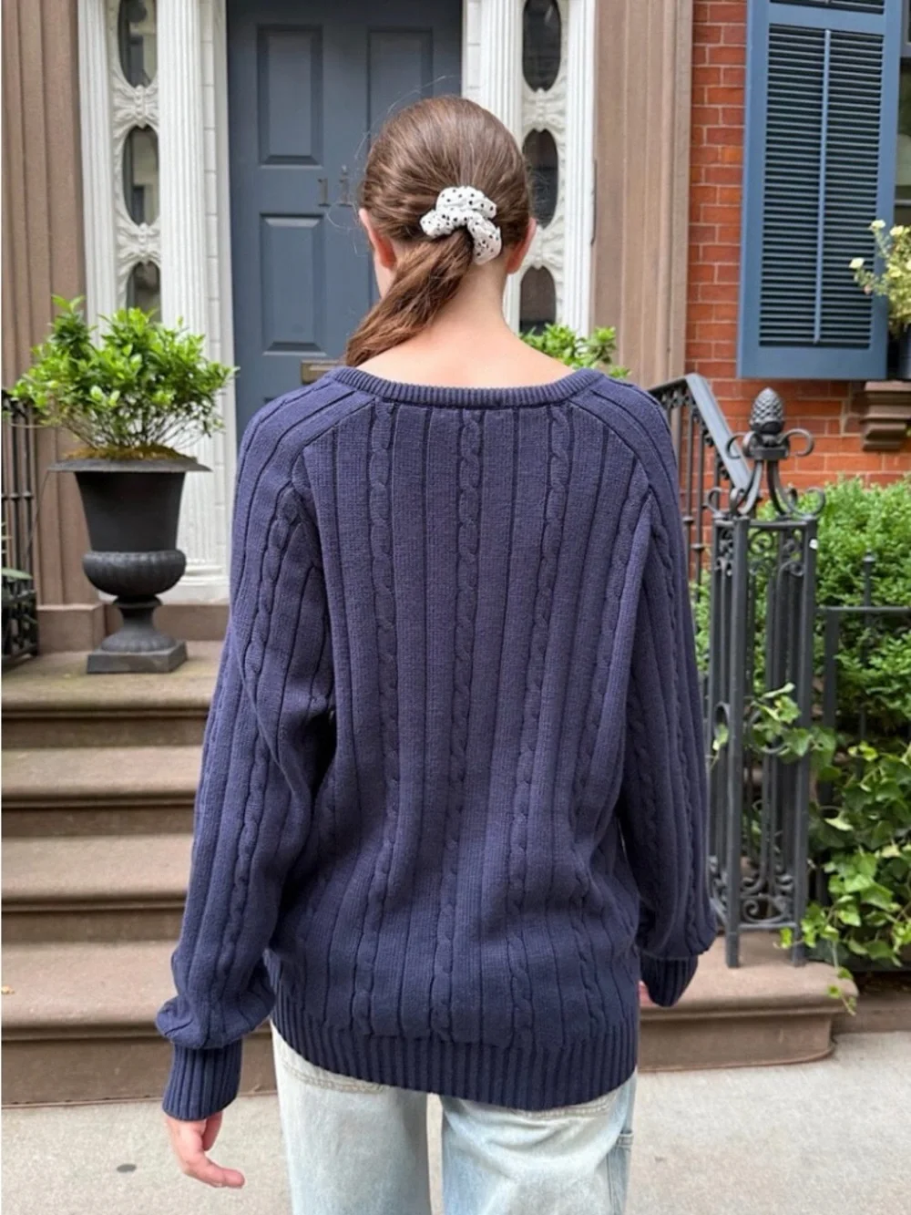 Brandy Melville | Sweaters | Brandy Melville Navy Vneck Sweater | Poshmark
